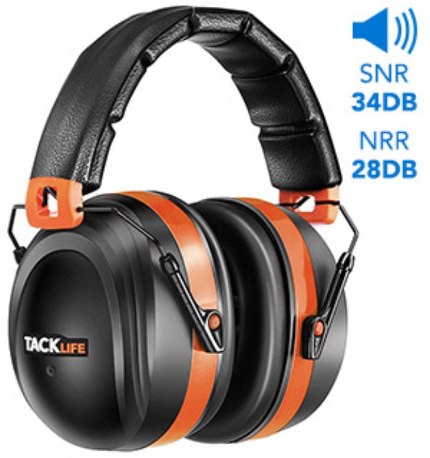 Pro Grade SNR34db (nrr28db) Folding Over The Ear "Ear Muff Style" Noise ...