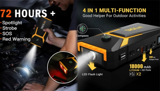 12V Compact Auto Jump Starter And Power Pack - PulseTV