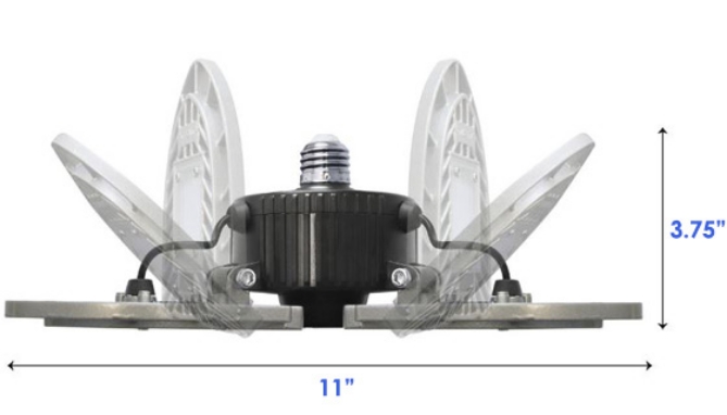 LED Triple Panel Socket Garage & Ceiling Light - PulseTV