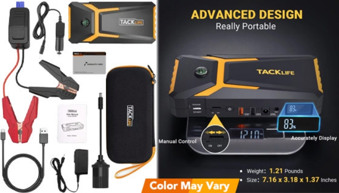 12V Compact Auto Jump Starter And Power Pack - PulseTV