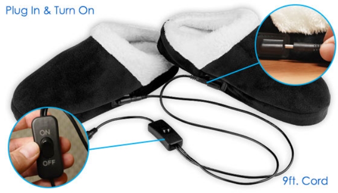 Conair Heated Massaging Slippers - PulseTV