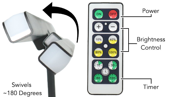 Multi-Purpose LED Wall Light with Remote Control - PulseTV