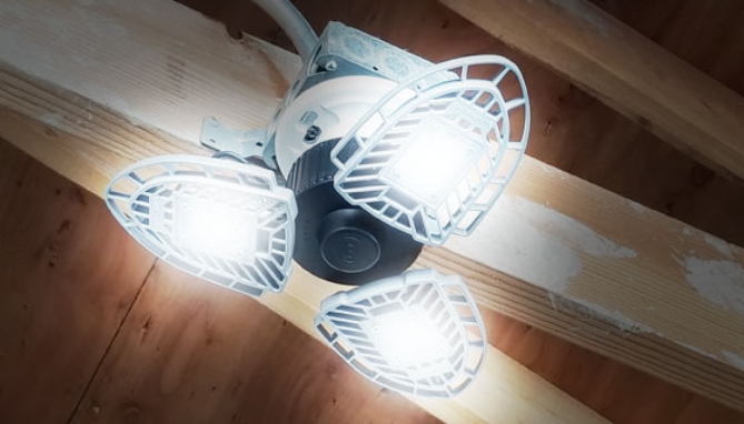 LED Triple Panel Socket Garage & Ceiling Light - PulseTV