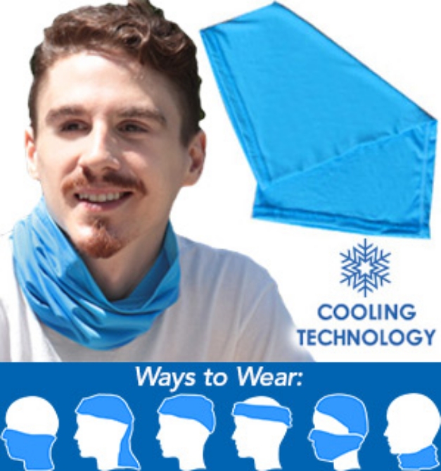 The Chilly Wrap Stay-Cool Neck Gaiter and Instant Face Mask - PulseTV