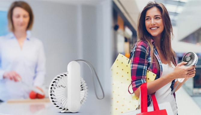 3 Speed Compact Rotary Folding Fan - PulseTV