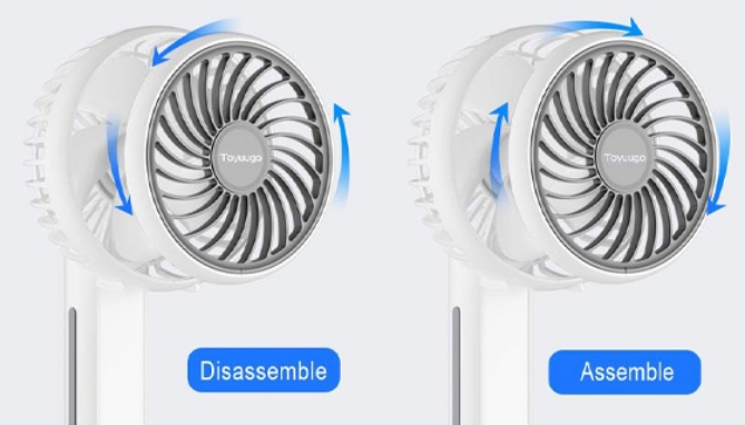 3 Speed Compact Rotary Folding Fan - PulseTV