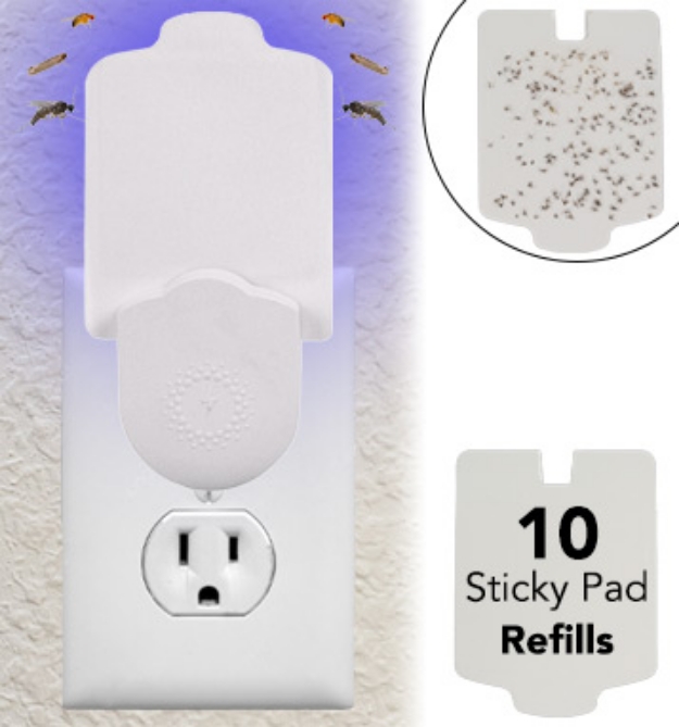 Indoor Plugin Flying Insect Trap with 10 Refill Pads - PulseTV
