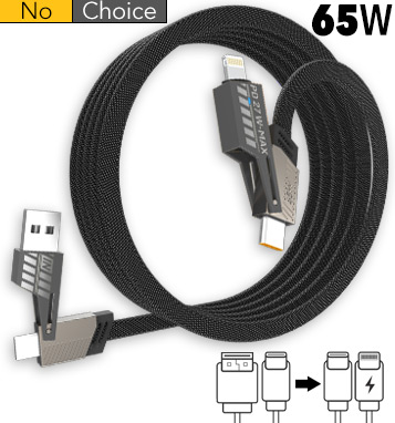 Double-Sided USB-C Cable Combo 4-Pack - PulseTV