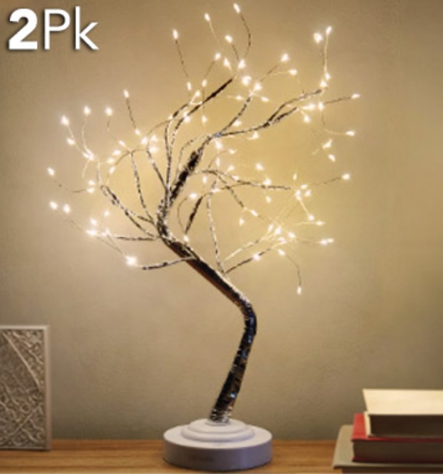 108 LED Tabletop Fairy Light Tree - 2 Pack - PulseTV
