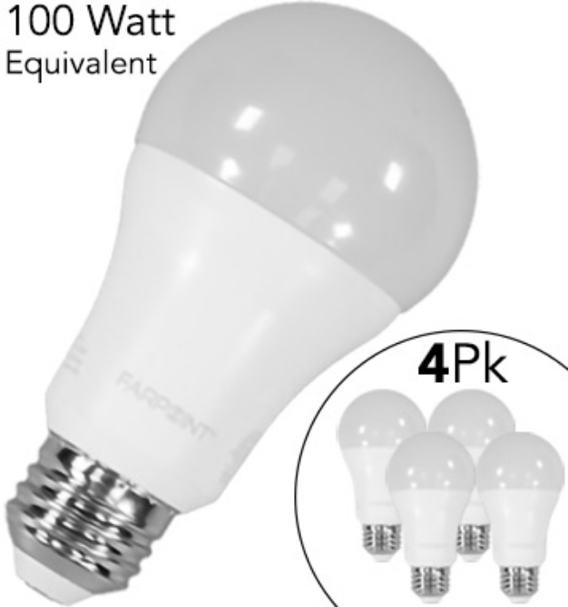 4-Pack of Dimmable 100 Watt LED Light Bulbs - PulseTV