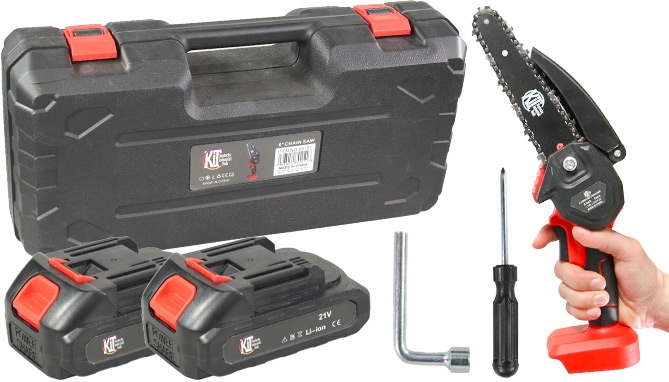 Rechargeable 6in Handheld Chainsaw Kit - PulseTV