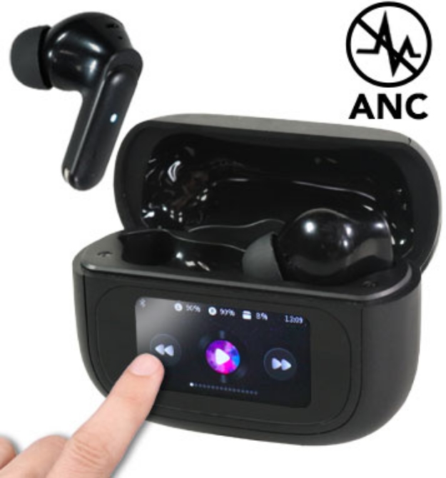 ANC True Wireless Earbuds with Touch Screen Smart Case - PulseTV