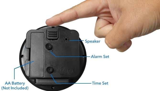 Travel Analog Alarm Clock with Night Glow - PulseTV