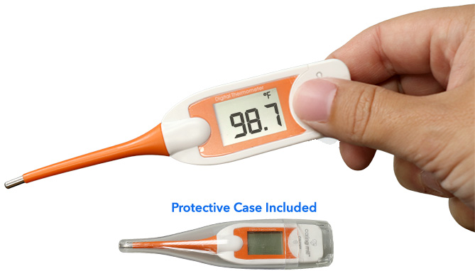 Large-Display Digital Thermometer with Flexible Tip - PulseTV