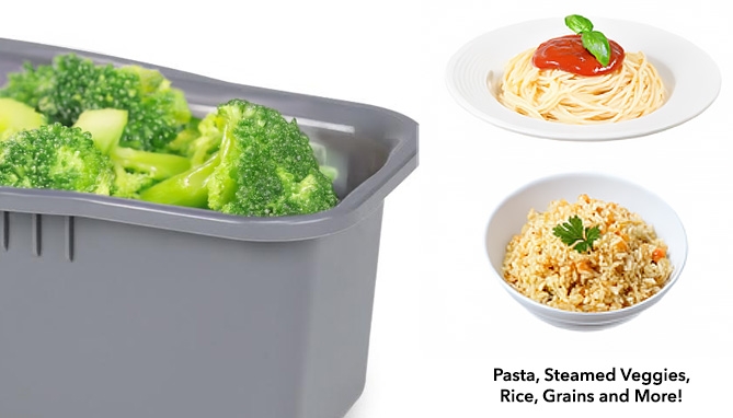Microwave Pasta Cooker with Strainer Lid - PulseTV