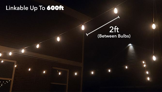 24 Ft LED String Lights – Professional Grade Indoor & Outdoor Lighting ...