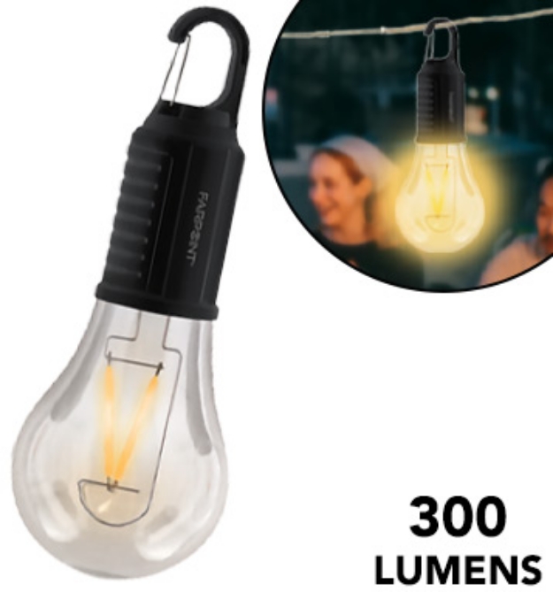 Vintage-Edison Style Rechargeable Clip-On Light Bulb - PulseTV
