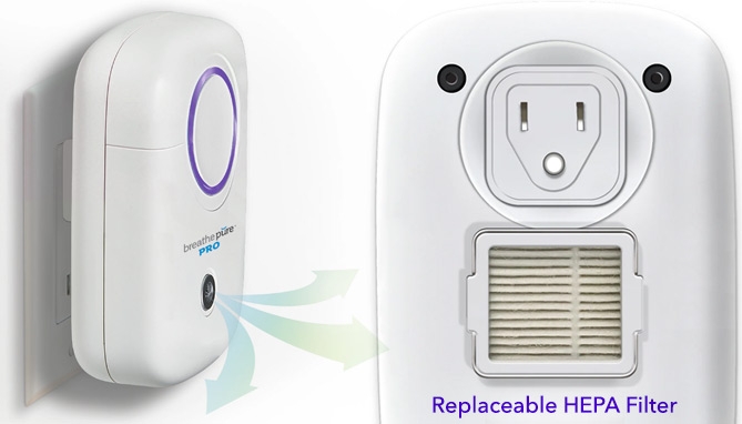 Breathe Pure Pro Portable Plug-In Air Purifier - PulseTV