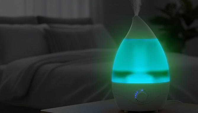 Color-Changing LED Tabletop Humidifier - PulseTV